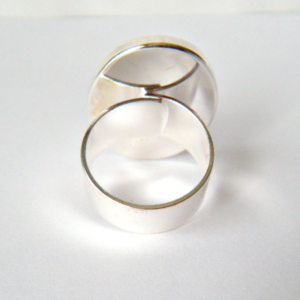 Neon Pink Oval Statement Ring, Resin, Adjustable, Fluorescent Pink ...